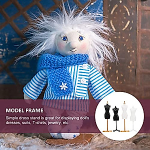 4pcs Model Stand Mini Doll Manikin mannequins Mini Mannequin Doll Mannequin Mini Miniature Dress Form Mannequin Models Mannequin Bracket Doll Dress Support Small House Accessory