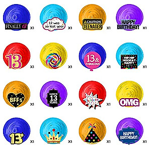 13th Birthday Hanging Swirls - 28 Pieces - Funny 13th Birthday Party Supplies, Decorations, Gifts and Favors