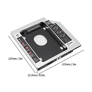 5 Hole to 2 Hard Drive Tray. HDD SSD Enclosure for Laptop