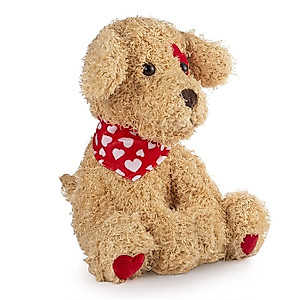 10" Valentine's Day Valentines Gift for Children Kids, Girlfriend, Boyfriend, Plush Stuffed Animal (One Pack Puppy)