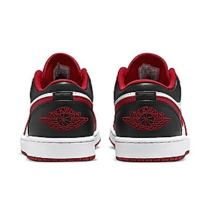 Jordan Mens 1 Low 553558 163 Bulls - Size 9 Black/White/Red