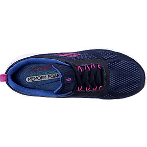 Skechers Sport Women's Women's New Horizon Sneaker, NVPK=Navy/Hot Pink, 9.5