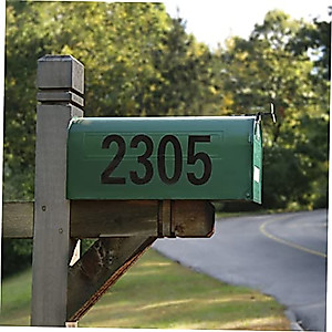 OSALADI Mailbox Numbers 12 Sheets Mailbox Digital Stickers Outdoors Stickers Outdoor Mailbox Scrapbooking Stickers Self Adhesive Door Numbers Mailbox Letter Stickers Label Pvc