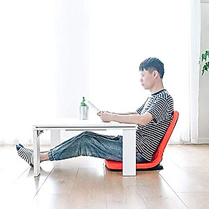 GYDJBD Lazy Sofa,Lazy Couch Tatami Mat Without Legs Foldable Small Sofa Bed Cushion Back Chair Lazy(50cmx39cmx38cm Orange)