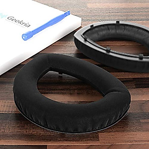Geekria Comfort Micro Suede Replacement Ear Pads for Sennheiser HD700 Headphones Earpads, Headset Ear Cushion Repair Parts (Black)