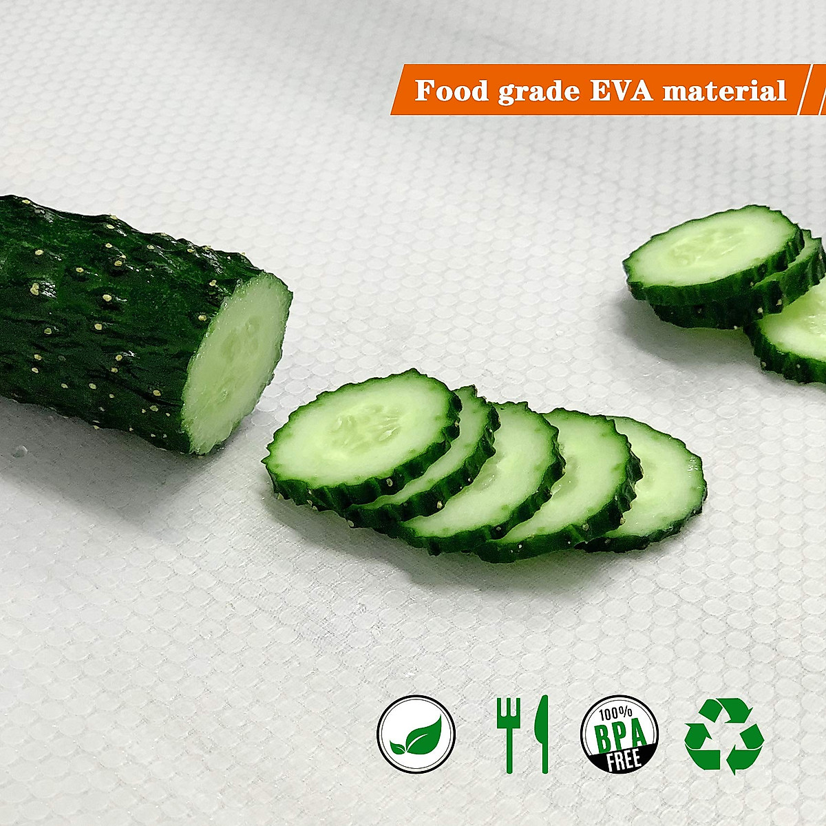 UX Shelf Liner for Kitchen Cabinets, 17.7"x 59" , Non Adhesive Cabinet Liner, Refrigerator Liners with Waterproof Durable Fridge Table Place Mats for Cupboard, Cabinet, Transparent-Flat Dot Pattern