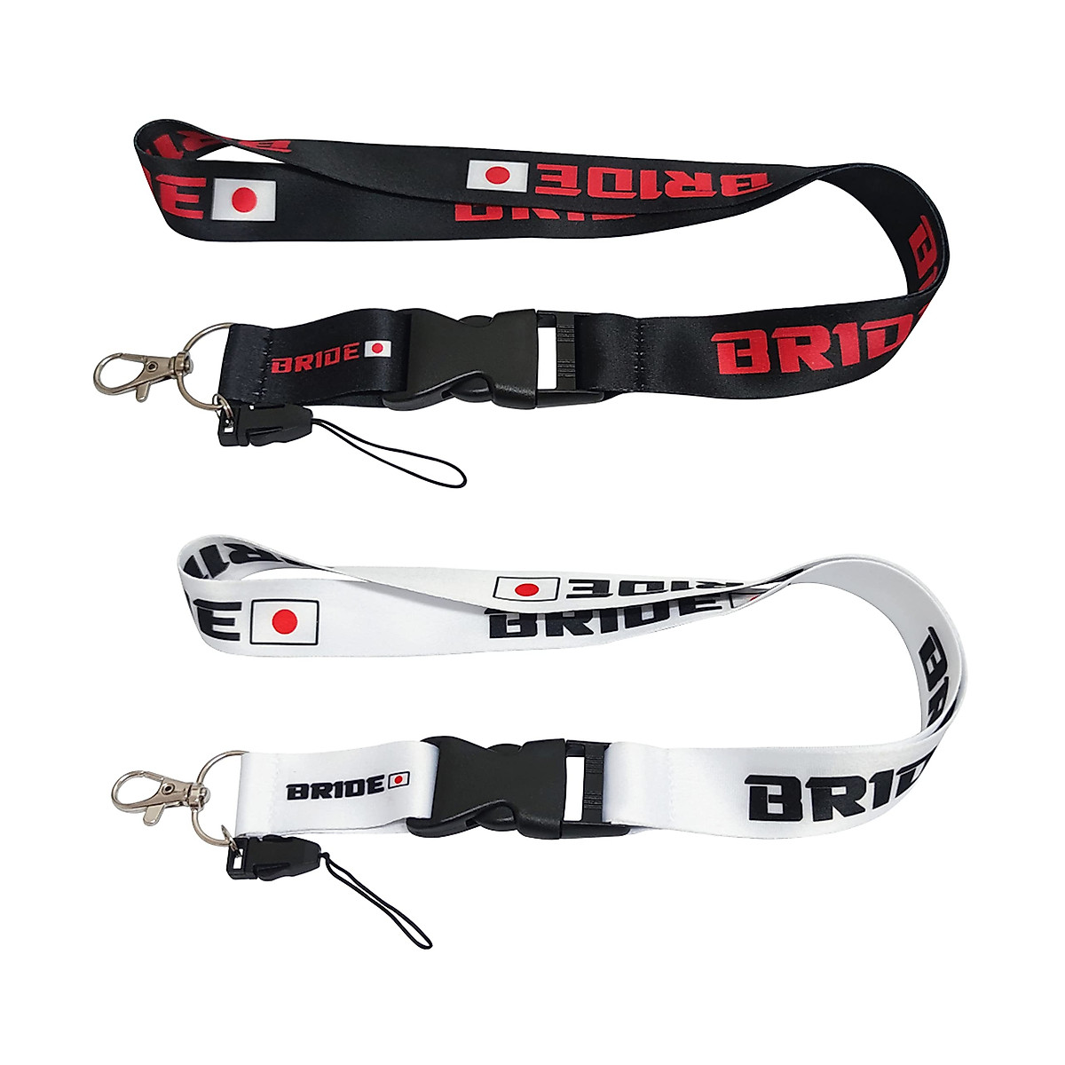 2pcs Lanyard Neck Strap Keychain Japan JDM For Bride Accessories Performance Speed Racing Motor Sport Gaming Seat Rail Auto Car Motorcycles