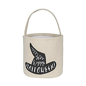 3 Pcs Halloween Trick or Treat Bucket - Candy Basket Tote Bag for Kids（Magic Hat, Ghost, Bat）