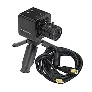 Arducam for Raspberry Pi HQ Camera, 12MP IMX477 HQ Webcam with Audio, 6mm CS-Mount Lens, Metal Enclosure, Tripod and USB Cable
