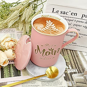 Gifts for Mom, EJTILAI Mom Gifts Birthday Gifts for Mom from Daughter Son, Mothers Day Christmas Day Gifts for Mom, 12 Oz Coffee Mug with Exquisite Box Packing Spoon, cup lids and greeting cards