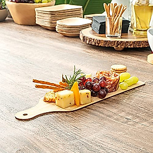 Restaurantware Nature Tek Bamboo Disposable Cheese/Charcuterie Board - 11 3/4" x 3 1/2" - 2 count box