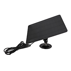 Uxsiya Solar Generator Panel, 10W Waterproof Monocrystalline PET Uninterrupted Charging Durable Outdoor Solar Panel for Security Camera