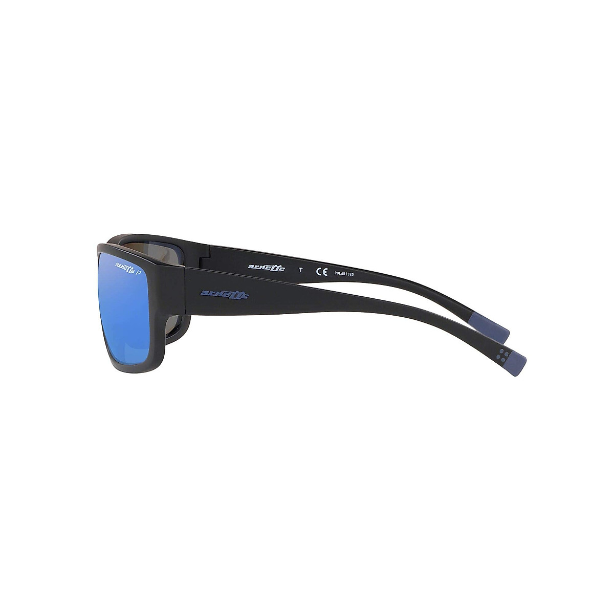 ARNETTE Unisex Sunglasses Matte Black Frame, Blue Lenses, 62MM