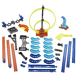 Hot Wheels Track Builder Track Set Vertical Launch Kit, 50-in Tall, 36 Component Parts & 1:64 Scale Toy Car [Amazon Exclusive]