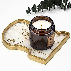 EORTA 3 PCS/Set Resin Tray Silicone Molds with Women Body Abstract Paintings Jewelry Holder Mold for Crafts, Decor, Storage, Irregular Shape, 6.2 Inch