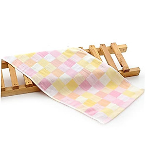 Alipis 6pcs Turkish Towel Blue Hand Towels Checkered Hand Towels Face Wash Cloth Decorative Hand Towel Plaid Dishcloth Scarf Face Towel Bath Towel Small Kid Towel Cotton Square Towel Baby