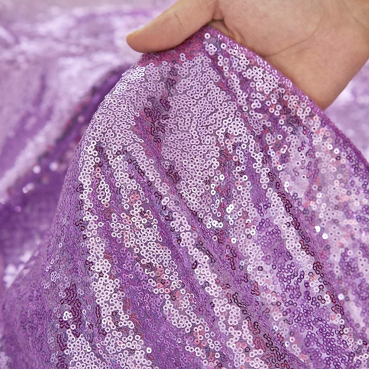 Sparkly Sequin Backdrop Curtain 4 Packs 2ftx8ft Wedding Party Backdrop Lavender Sequence Sequin Photo Booth Backdrop
