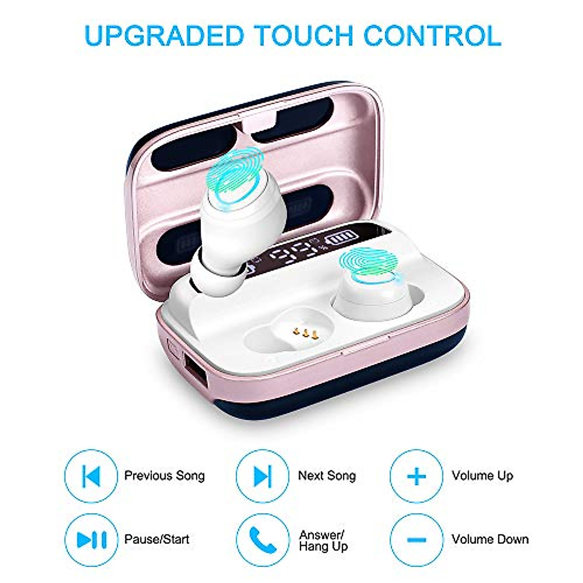 Motast Wireless Earbuds, Bluetooth 5.1 Earbuds 140H Playtime Bluetooth ...