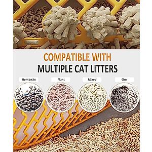 Self Cleaning Cat Litter Box, Automatic Cat Litter Box with APP Control, Works with Any Clumping Litter, Large Capacity/Isolation Odor/Safe Alert/Smart Health Monitor for Multiple Cats