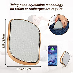 Crystal Hair Eraser Magic Nano Crystal Painless Hair Remover Stone (Gold)