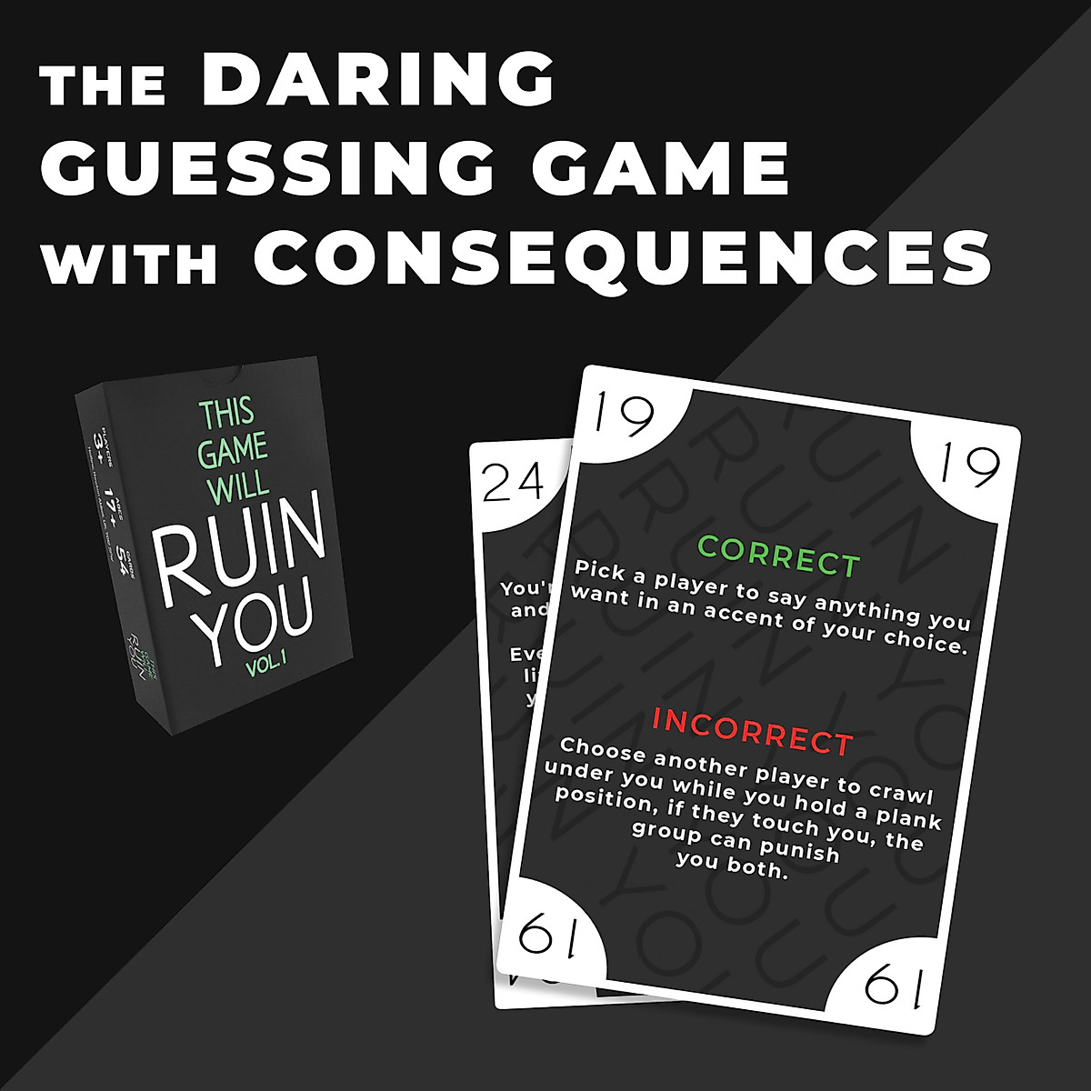 This Game Will Ruin You Vol 1 - Card Games for Adults & Bachelorette Parties - Party Games for College Students & Fun Adult Game Night Ideas - Board Games for Groups & Couples or 21st Birthday Gift