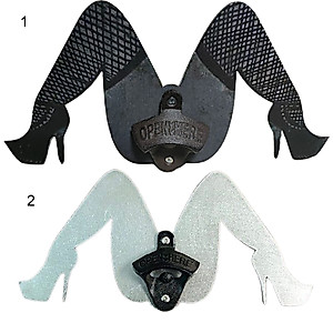 Funny Legs Bottle Opener,Come and Use Me Sexy Lady Legs Shape Can Beer Opener Wall Mountable Iron Metal Manual Beer Opening Tool for Kitchen, Bar, Yard,Birthday Gifts for Men 1