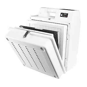 XPOWER X-2830 Air Purifier + Scrubber, Negative Air, 550 CFM, 4-Stage HEPA + Carbon Filtration, 5-Speed, PM2.5 IAQ Meter, Timer, Commercial, White