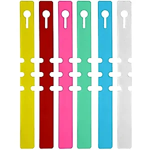 KINJOEK 1200 PCS 6 Colors Plant Tags Labels, Hanging Adjustable Wrap Around Waterproof Plastic Plant Tags Markers for Garden Outdoor Indoor Plants Flowers Tree Identifying Various, 2x20cm