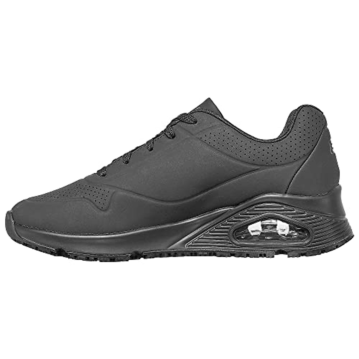 Skechers Women's UNO SR 108021W Food Service Shoe, Black, 8 Wide