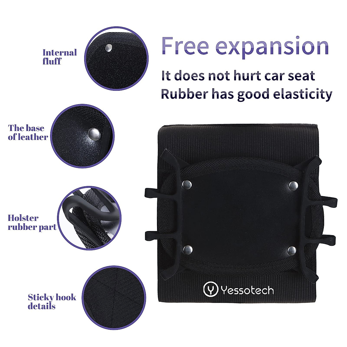 Yessotech Tablet Holder for Car,Ipad Holder for Car Back Seat,Adjustable Headrest Tablet Holder,Ipad Car Mount Compatible with 7-12.9" Tablets ipad for Kids Women Man