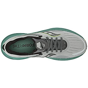 Saucony Men's Tempus Running Shoe Sneaker, Fossil/Moss, 9.5