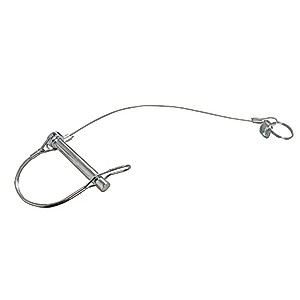 HILILON 6Pcs Trailer Pin - 3/8-Inch Diameter, 2-3/4-Inch Long - Plastic Coating Prevents Loss - 11-Inch Tether Length - Steel Quick Release Ring & Drop Ca - Ideal for Farm, Lawn, and Garden Trailers