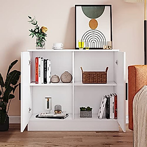 WAHEY Storage Cabinet, Wooden Sideboard Buffet Cabinet with Doors, AFSC005