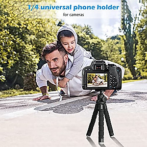 UBeesize Phone Tripod, Portable and Flexible Tripod with Wireless Remote and Clip, Cell Phone Tripod Stand for Video Recording