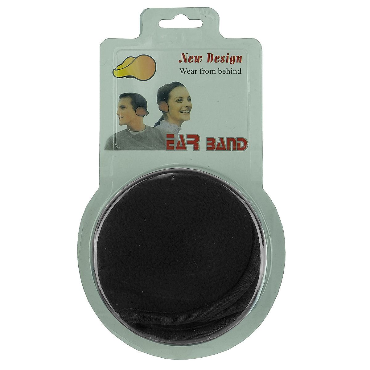 Gelante Unisex Classic Fleece Earmuffs for Cold Weather. Ear Warmer Behind the Head. 5039C-Black