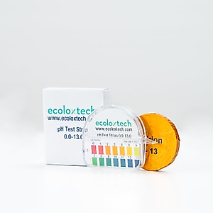 EcoloxTech - Instant Check pH Paper, Wide Range pH Test Strips [0.0-13.0] for EcoOne Systems Water Testing Kit, Water Quality Tester, pH Tester for Water 125 Strips for Home, Restaurant, and Lab Use