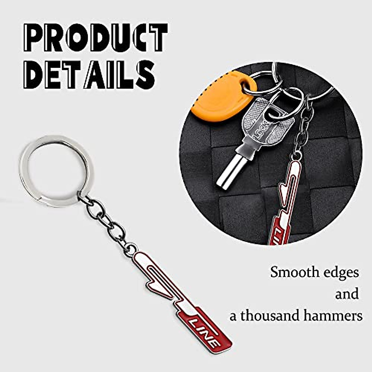 ASUBHA Car Key Pendant Keychain, GTLINE Keychains Emblem Pendant, Car Accessories for Women Men