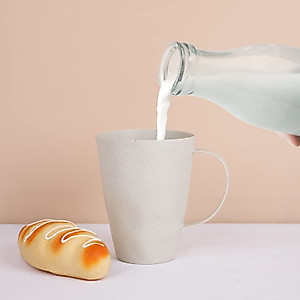 Supernal 32pcs Wheat Straw Dinnerware Sets,Dinnerware Sets for 8,Reusable Tableware Set,Irregular Plastic Plates, Microwave Dishwasher Safe,Unbreakable Dinnerware,16 Plates, 8 Bowls, 8 Cups