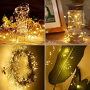 Fairy Lights Plug in, 10Feet 200 Led Fairy Lights 8 Modes Fairy Lights with Remote Fairy Lights for Bedroom Wreath Garden Party Window Wedding Christmas Tree Decoration,Warm White