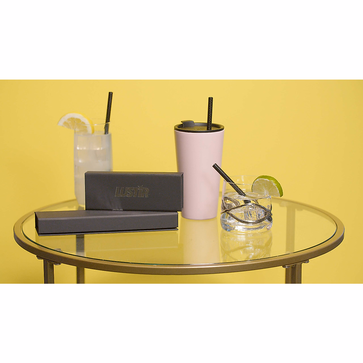 Carbon Fiber Reusable Drinking Straws - 2-Pack