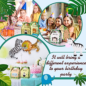 Marspark 24 Pcs Animal Party Favor Treat Box Safari Party Bags Zoo Party Favor Candy Goodie Gift Box for Kids Baby Shower Jungle Theme Party Supplies Birthday Party Decorations