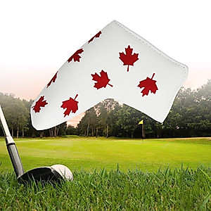 HISTAR Golf Putter Head Cover Headcover Red Maple Leaf Design Fit All Brands