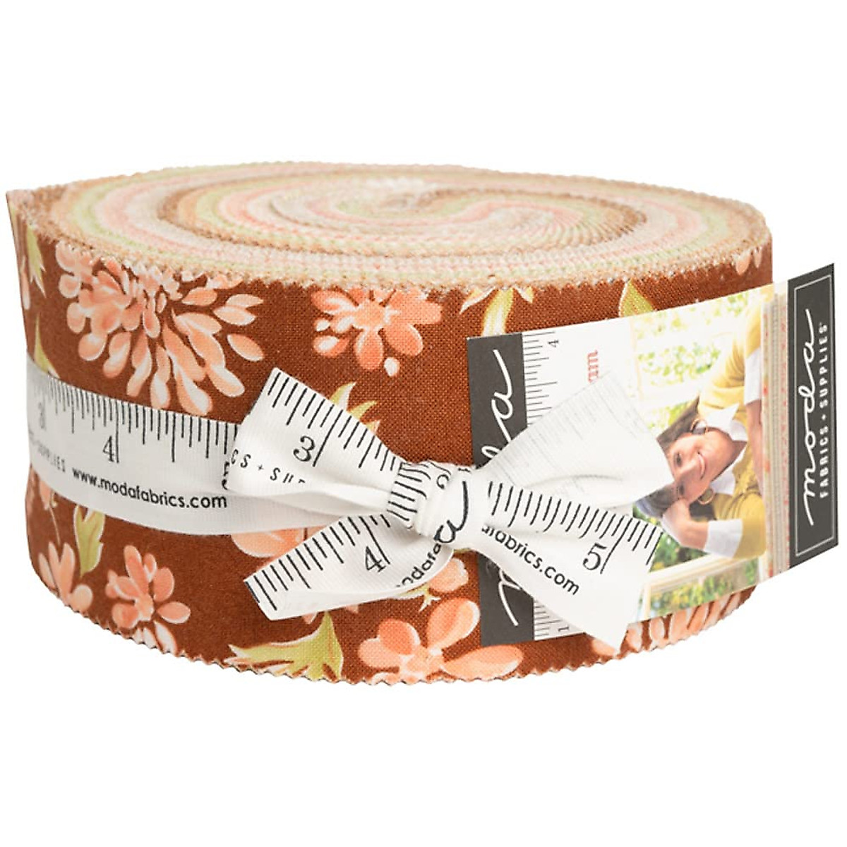 Fig Tree and Co Cinnamon and Cream Jelly Roll 40 2.5-inch Strips Moda Fabrics 20450JR