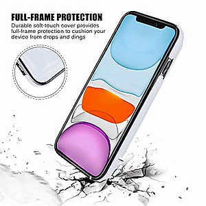 JOYAKI iPhone 11 Wallet Case with Card Holder,Premium PU Leather Kickstand Card Slots Case with a Free Screan Protector,Double Magnetic Clasp and Durable Shockproof Cover for iPhone11(6.1")-White