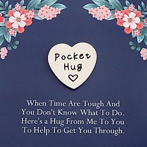 KUIYAI Pocket Hug Token Message Card Gift Encourage Jewelry Best Friends Gift Long Distance Gift Couple Gift Colleague Gift (pocket hug card)