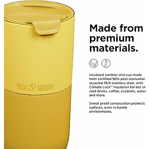 Klean Kanteen Rise Tumbler with Flip Lid Stainless Steel Old Gold 473 ml 1010214