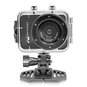 Pyle Hi Speed Sports Action Camera - HD 1080P Mini Camcorder w/ 12 MP Cam, 2.4" Touch Screen USB SD Card HDMI, Battery - Waterproof Case, USB Cable, Wireless Remote Control, Mount PSCHD60BK (Black)