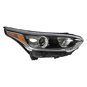 TBVECHI Headlight Assembly for 2019 2020 2021Kia Forte Halogen w/LED DRL Passenger Side Headlamp Replacement, Black Housing Clear Lens Front Head Light Lamp 92102M7100 92101M7100