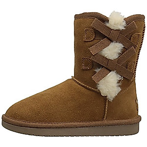 Koolaburra by UGG Girls' Victoria Short Fashion Boot, Chestnut, 04 Youth US Big Kid