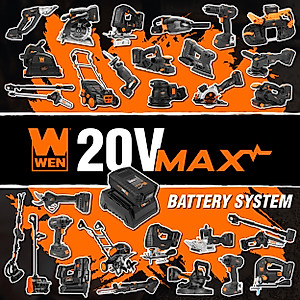 WEN Cordless Plate and Biscuit Joiner Kit with 20V Max 4.0Ah Battery and Charger (20648)